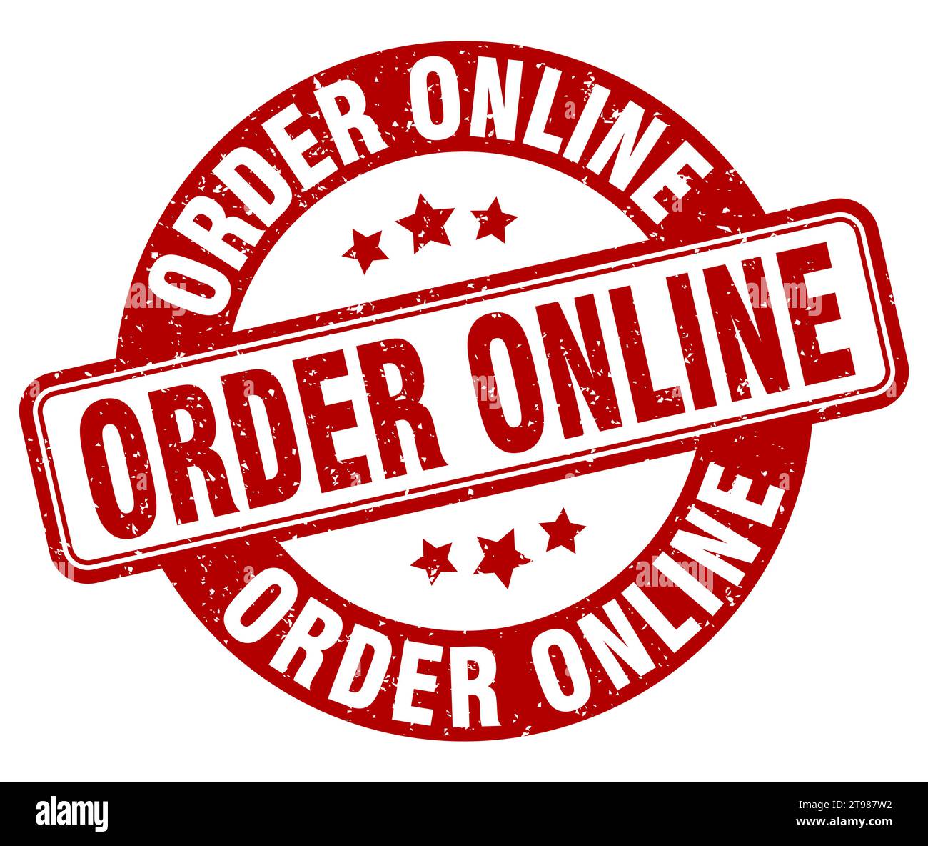 order online stamp. order online sign. round grunge label Stock Vector ...