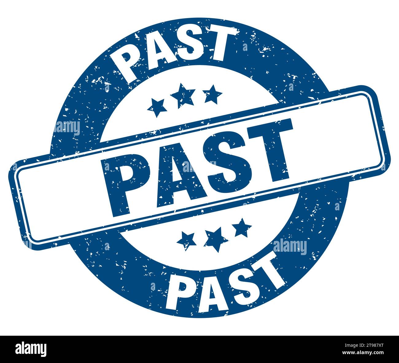 past stamp. past sign. round grunge label Stock Vector Image & Art - Alamy
