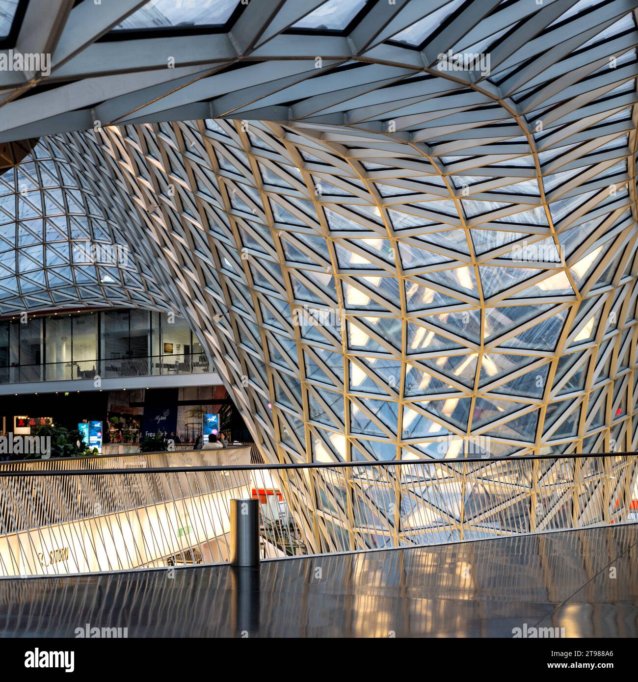 Interior of MyZeil Shopping Mall in Frankfurt am Main, Hessen, Germany ...