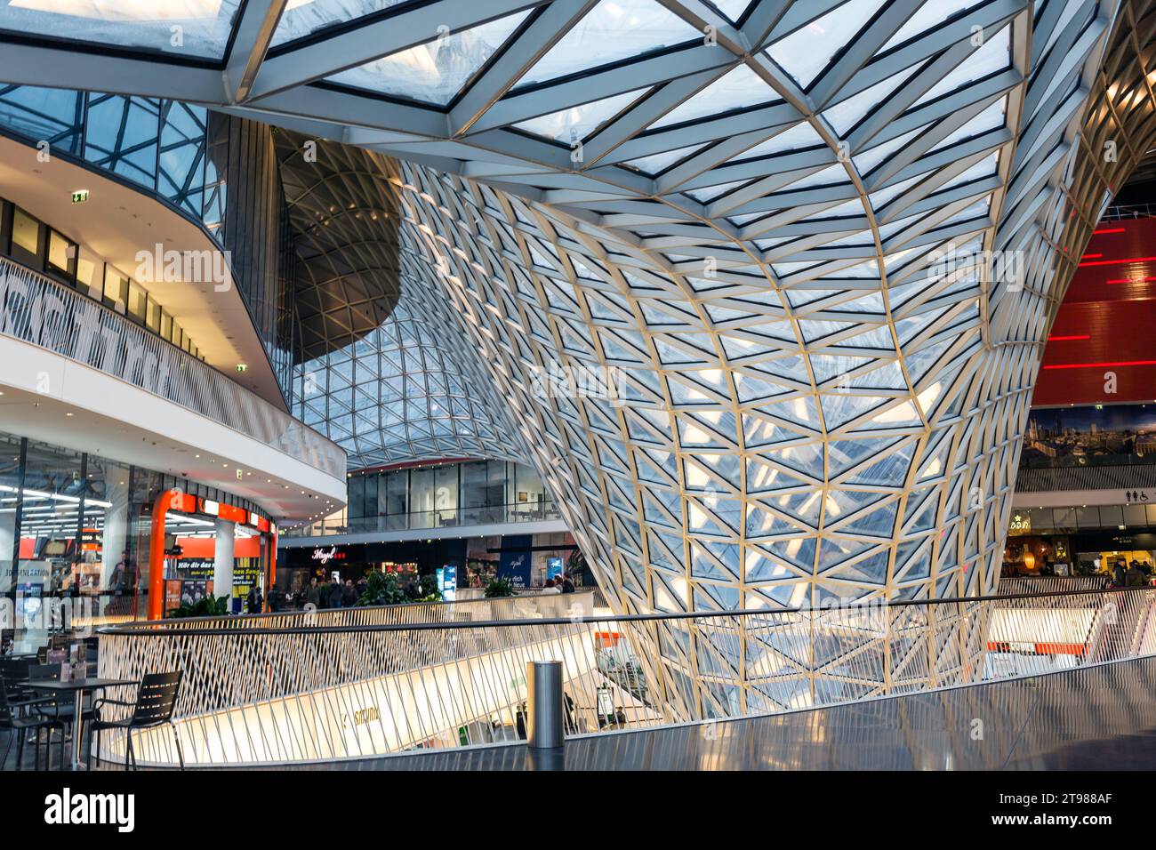 Interior of MyZeil Shopping Mall in Frankfurt am Main, Hessen, Germany ...