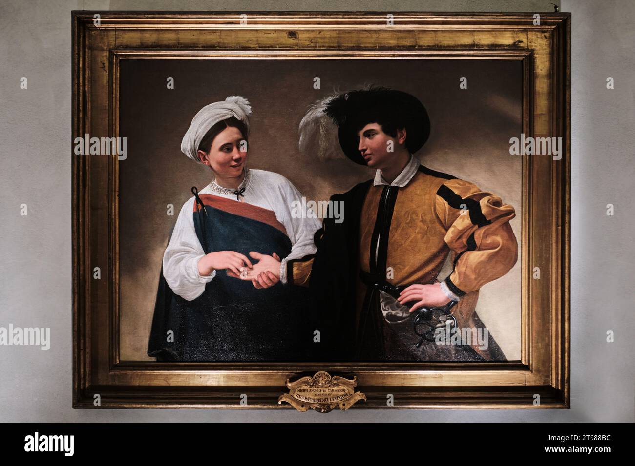 Rome, Italy - November 4 2023: The Fortune Teller (1595), by Caravaggio ...