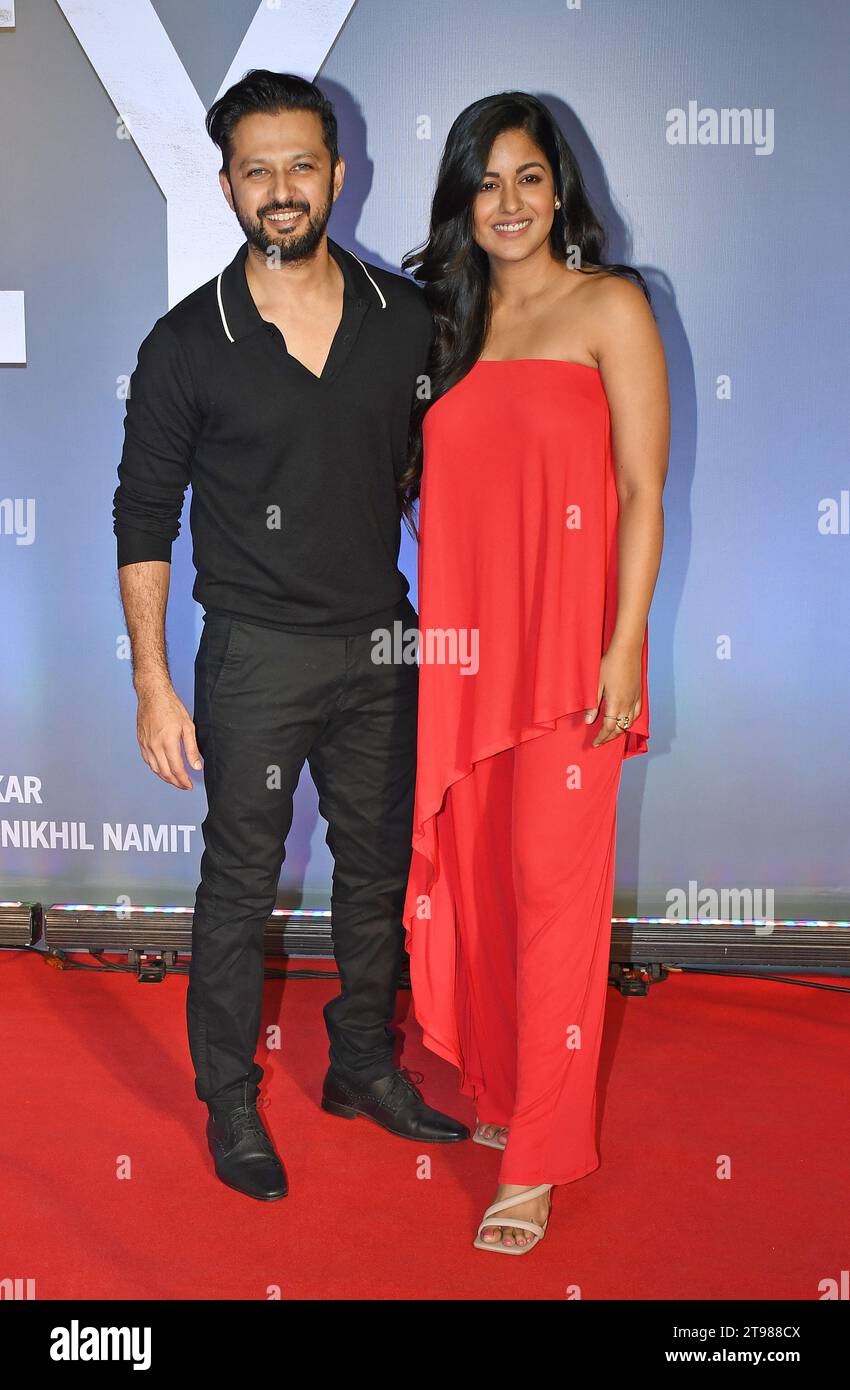 Mumbai, India. 22nd Nov, 2023. L-R Indian actor and model Vatsal Sheth ...