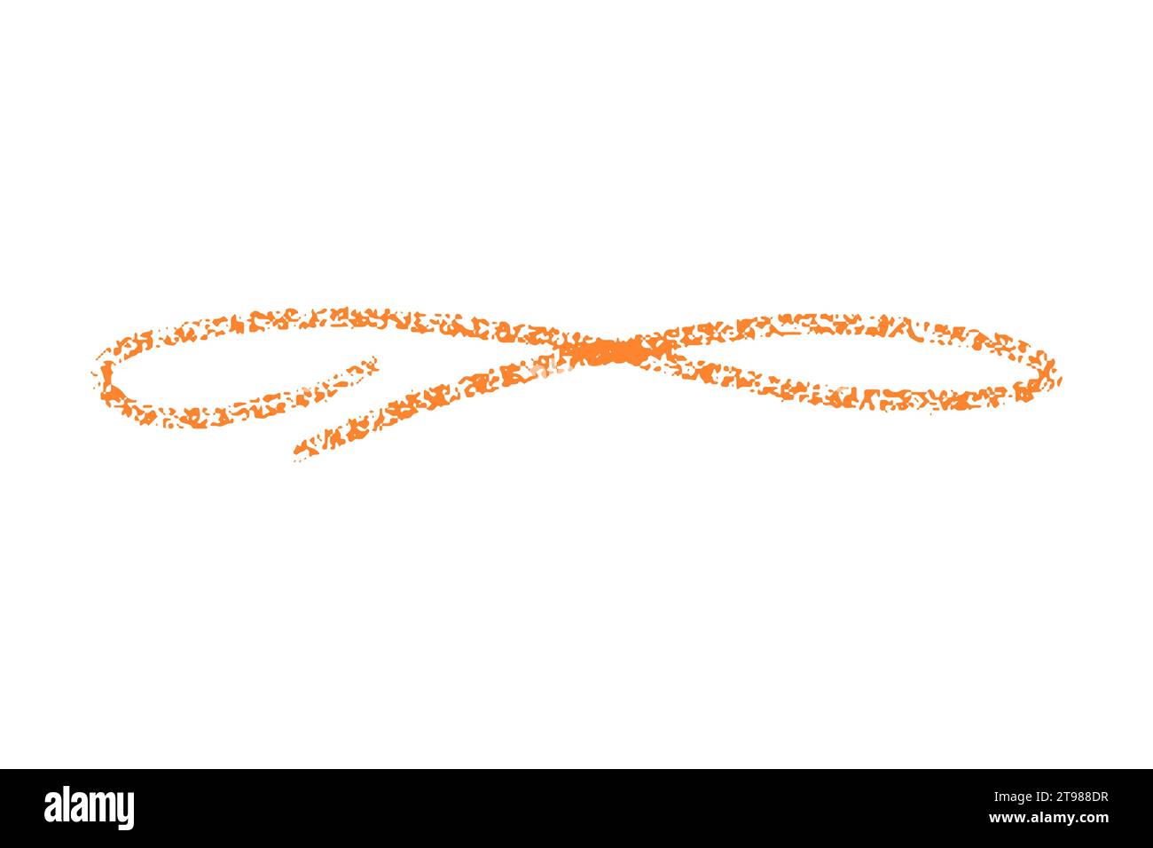 crayon emphasis underline. Hand drawn orange charcoal curly lines ...