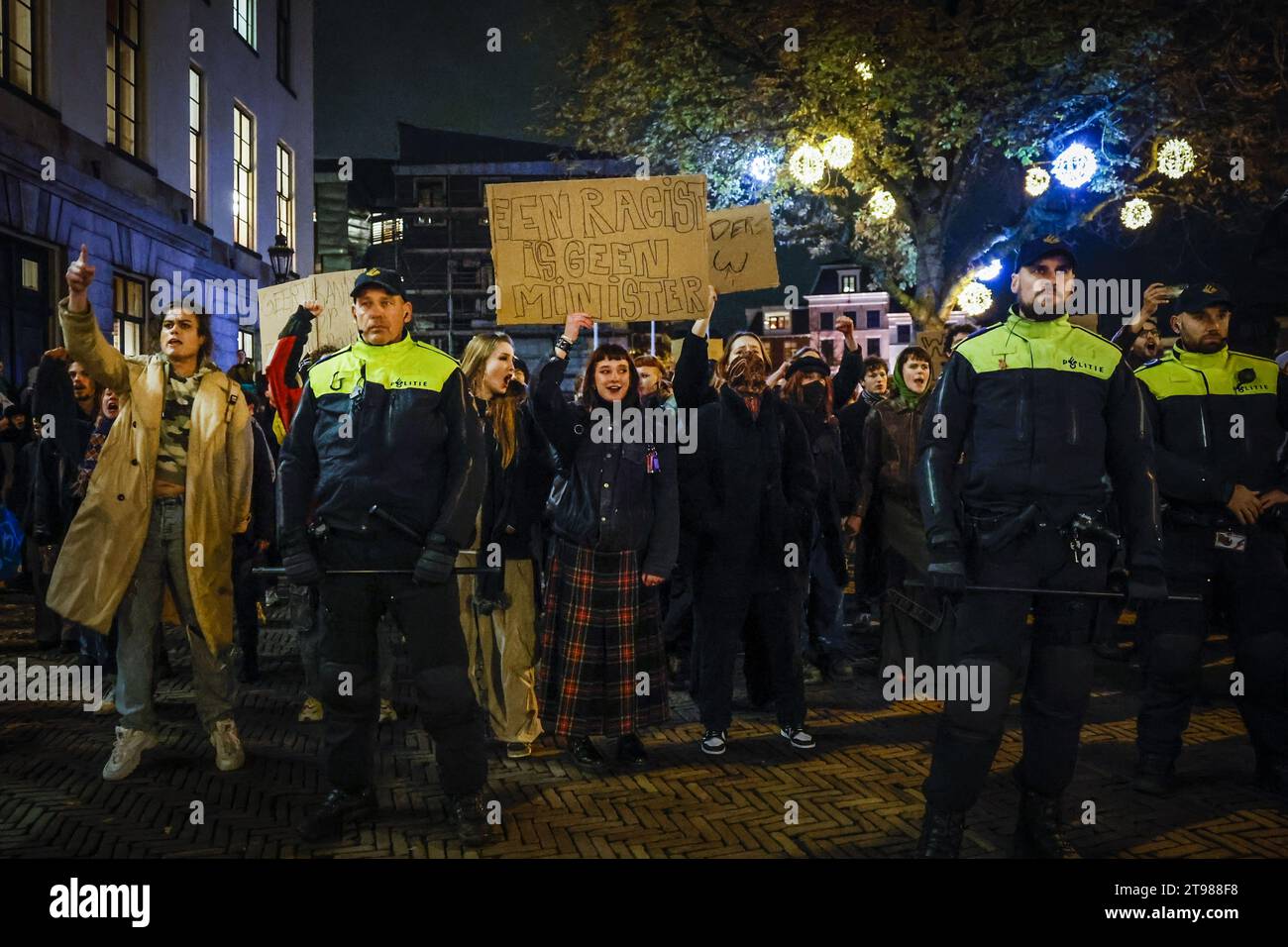 UTRECHT - Supporters of the Antifascist Action (Antifa) protest around ...