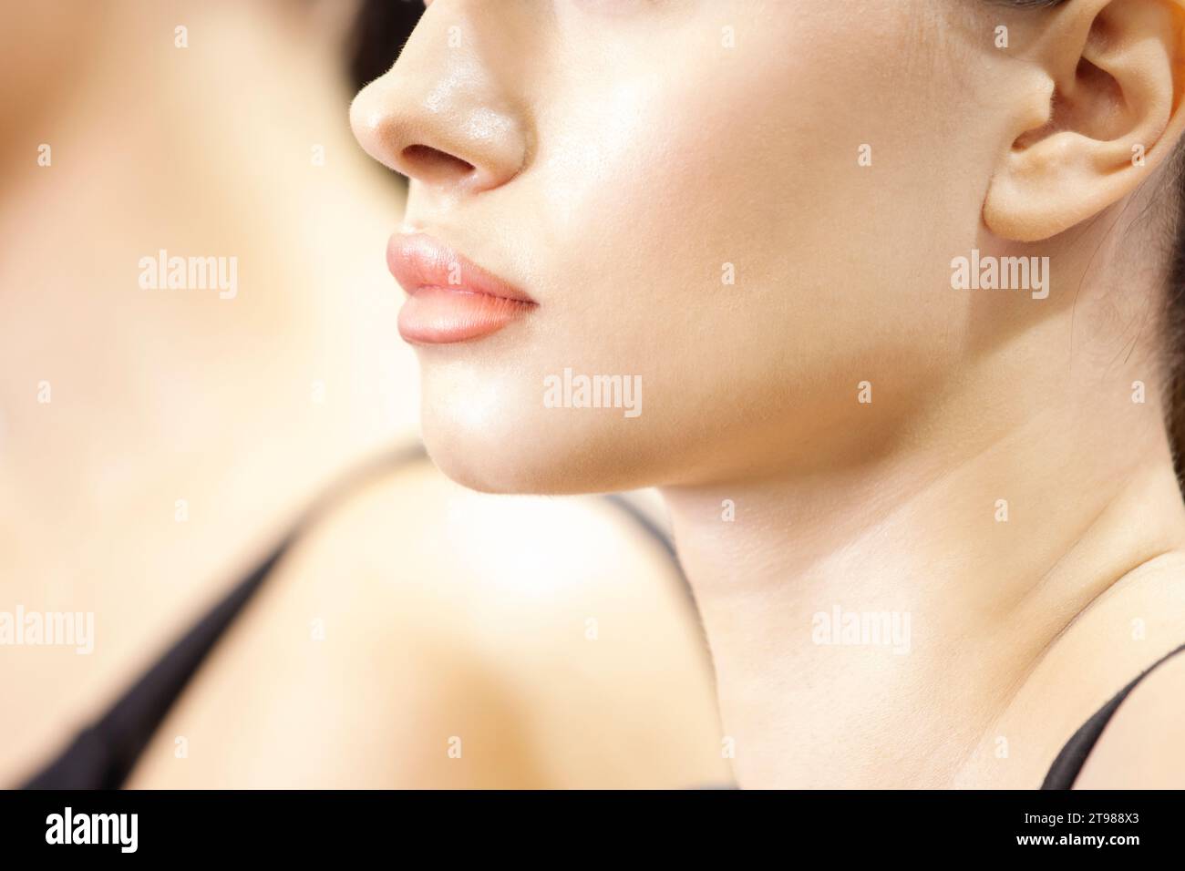 Inflate one cheek hi-res stock photography and images - Alamy