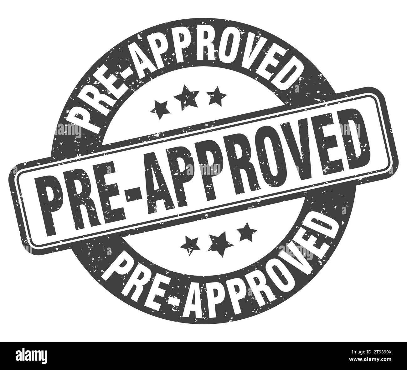 pre-approved stamp. pre-approved sign. round grunge label Stock Vector ...