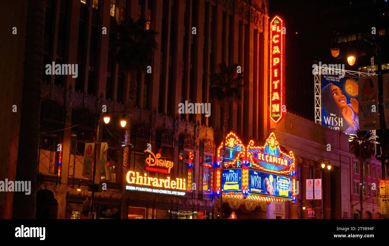 El Capitan Cinema at Hollywood Walk of Fame - LOS ANGELES, UNITED ...