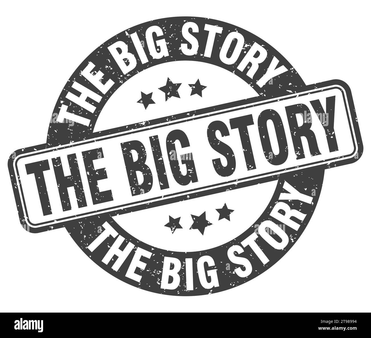 the big story stamp. the big story sign. round grunge label Stock ...