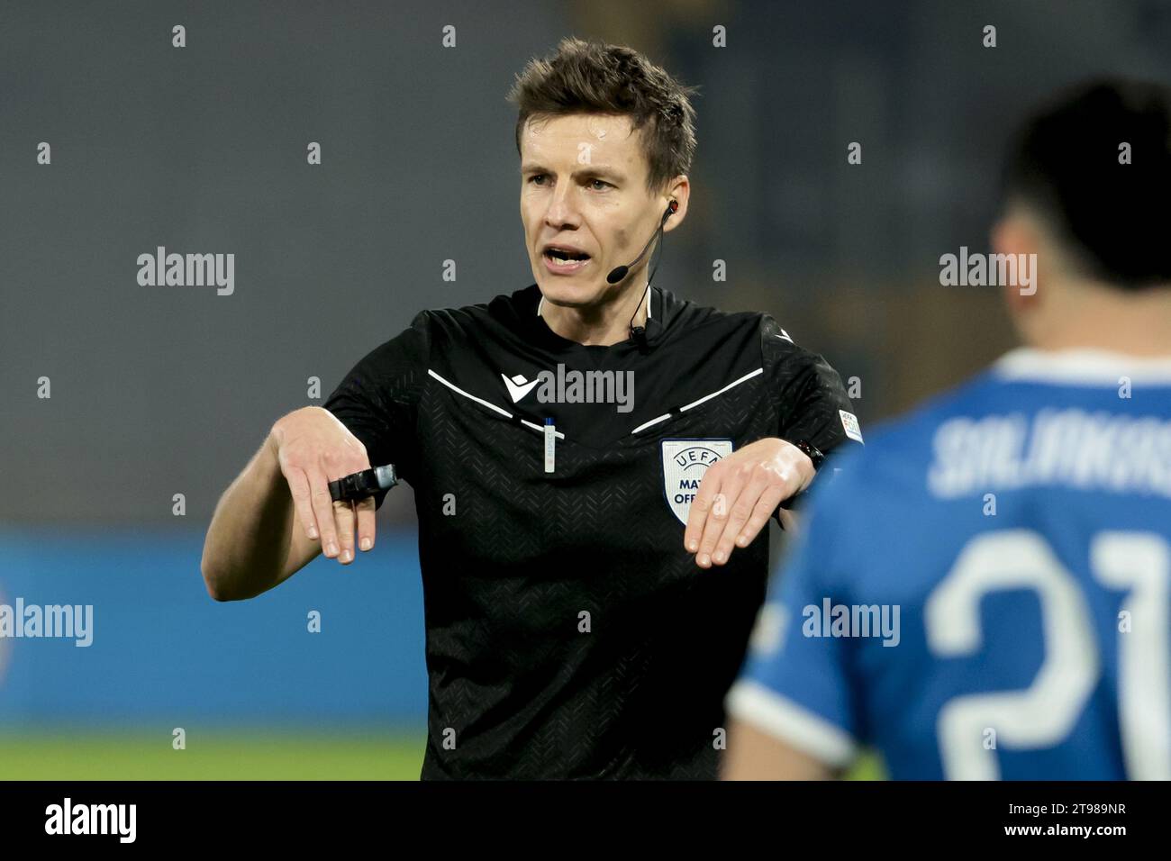 Referee Daniel Siebert of Germany during the UEFA Euro 2024, Qualifiers ...