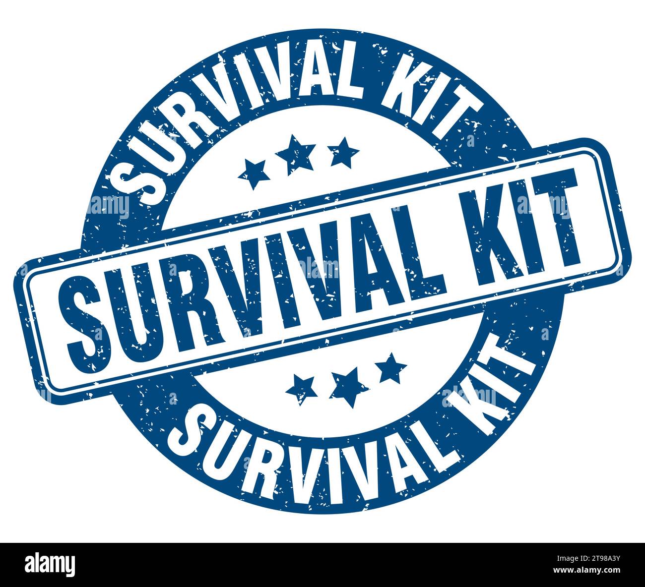 survival kit stamp. survival kit sign. round grunge label Stock Vector ...