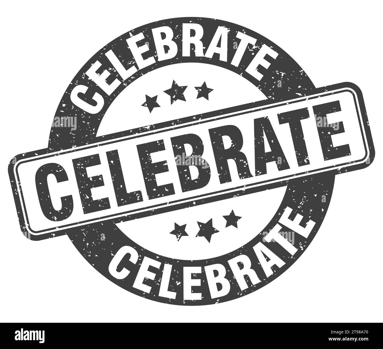 celebrate stamp. celebrate sign. round grunge label Stock Vector Image ...