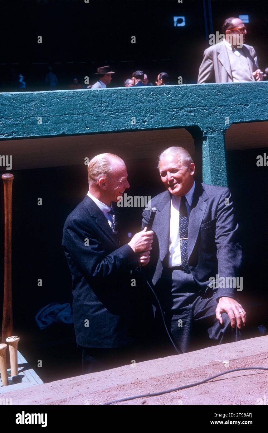 BRONX, NY - MAY 15: Announcer Red Barber of the New York Yankees ...