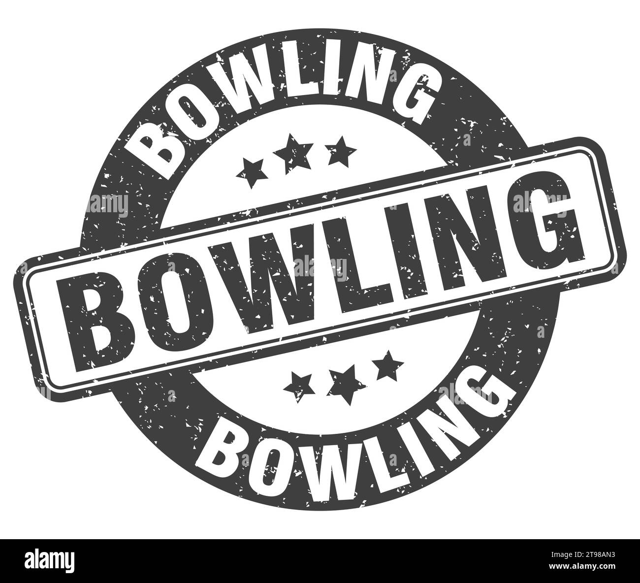 bowling stamp. bowling sign. round grunge label Stock Vector Image ...