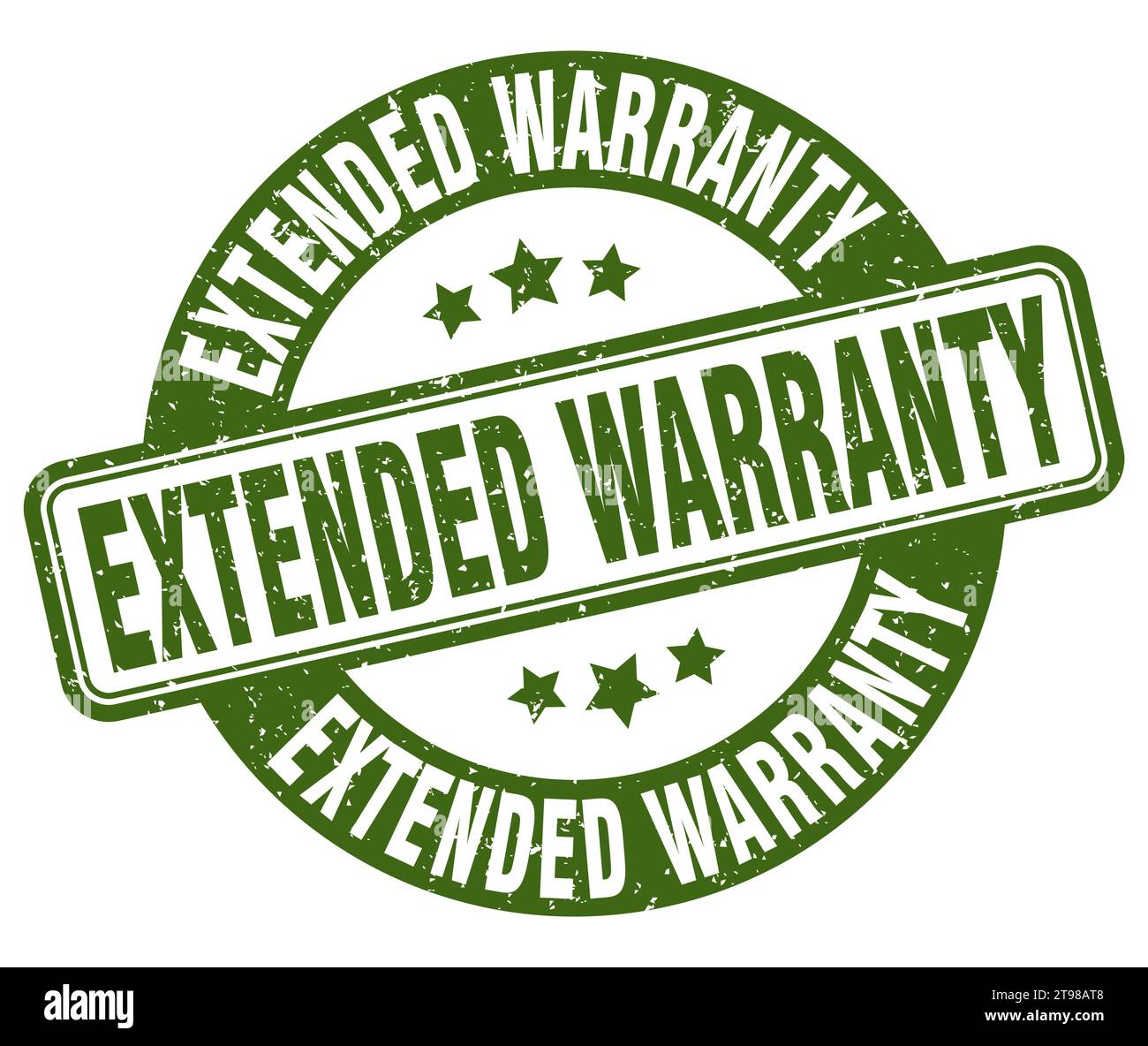 extended warranty stamp. extended warranty sign. round grunge label ...
