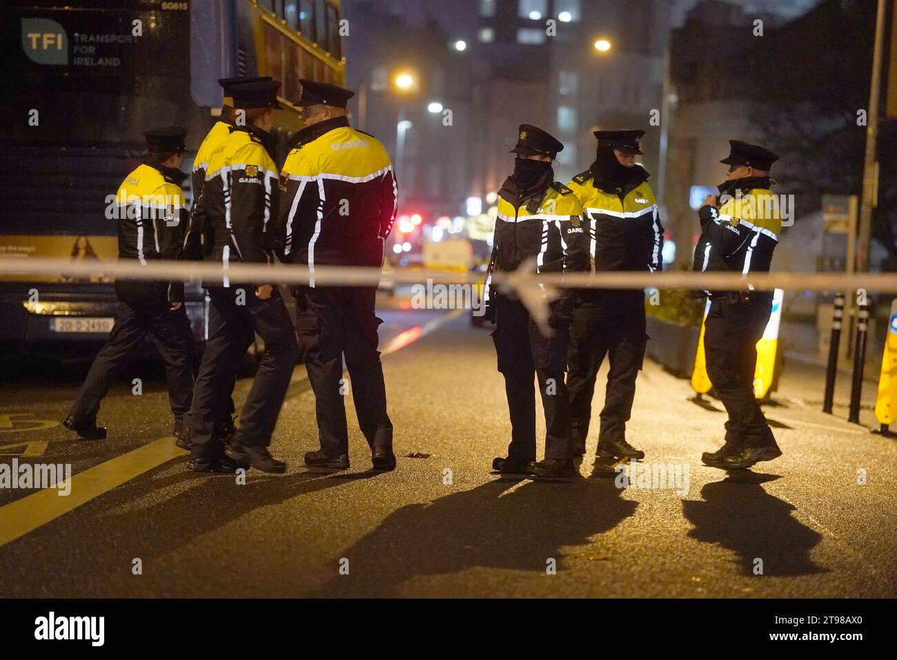 An Garda Siochana at the scene in Dublin city centre after five people ...