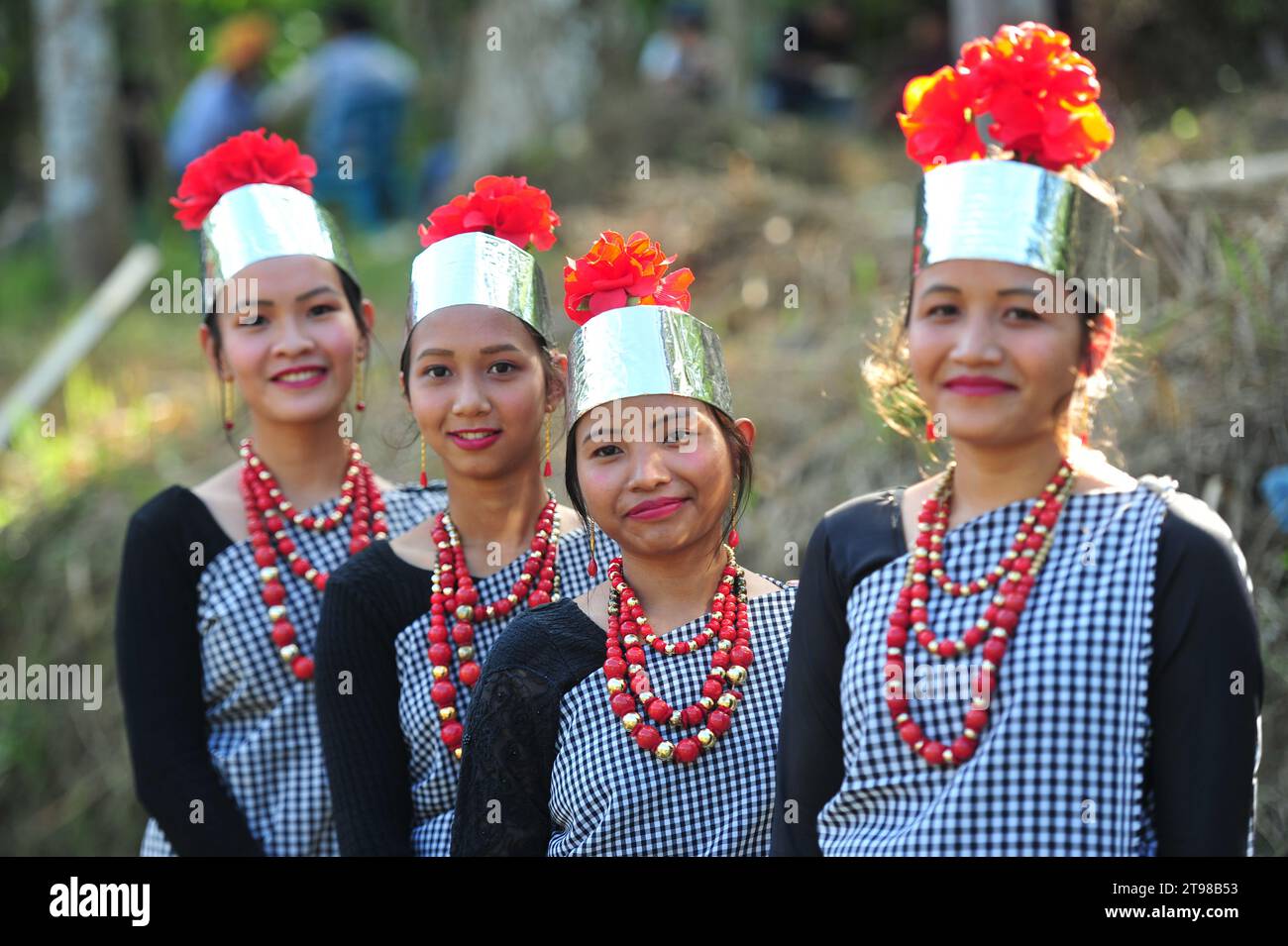 23 November 2023 Sylhet-Bangladesh: Khasi Tribe adorn with their ...