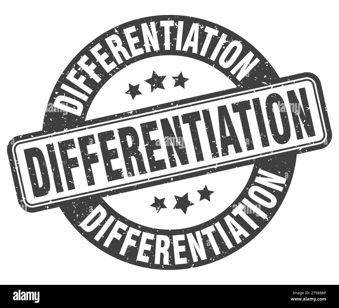 differentiation stamp. differentiation sign. round grunge label Stock ...