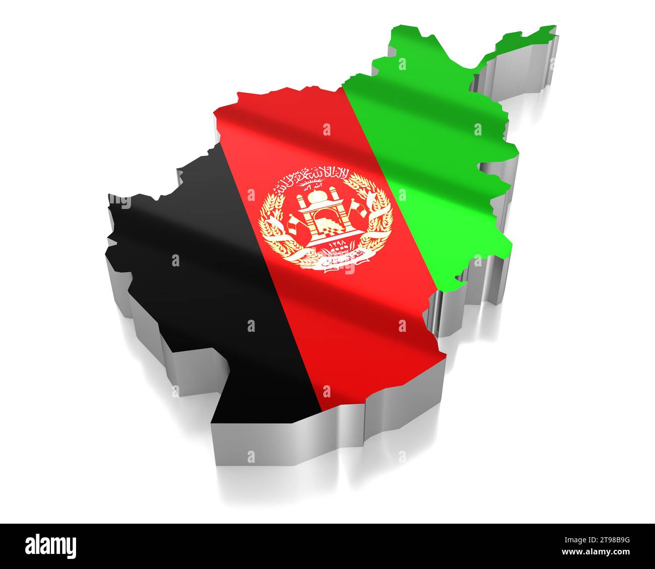 Afghanistan country flag map shape Cut Out Stock Images & Pictures - Alamy