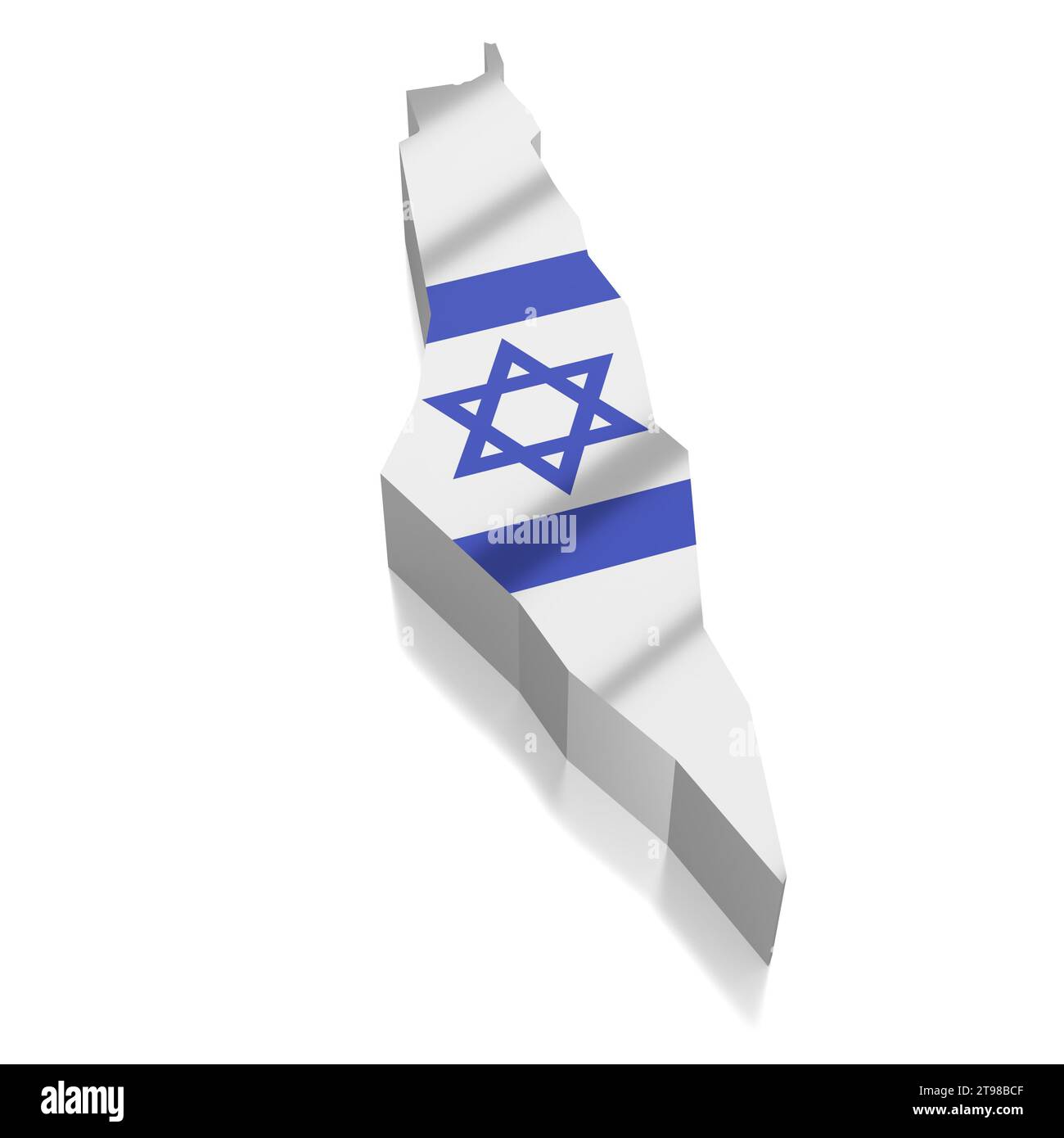 Israel - country borders and flag - 3D illustration Stock Photo - Alamy