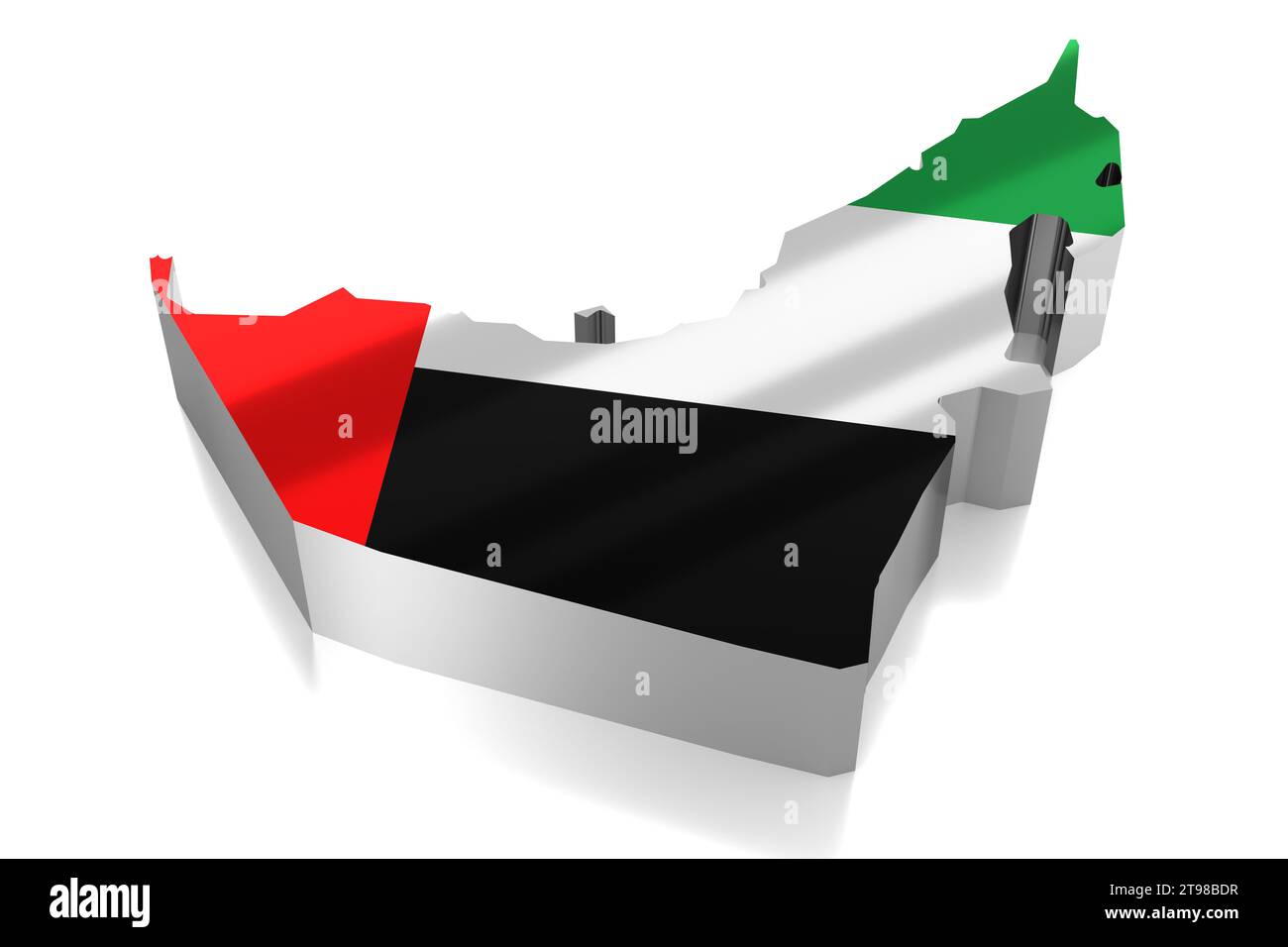 United arab emirates political map Cut Out Stock Images & Pictures - Alamy