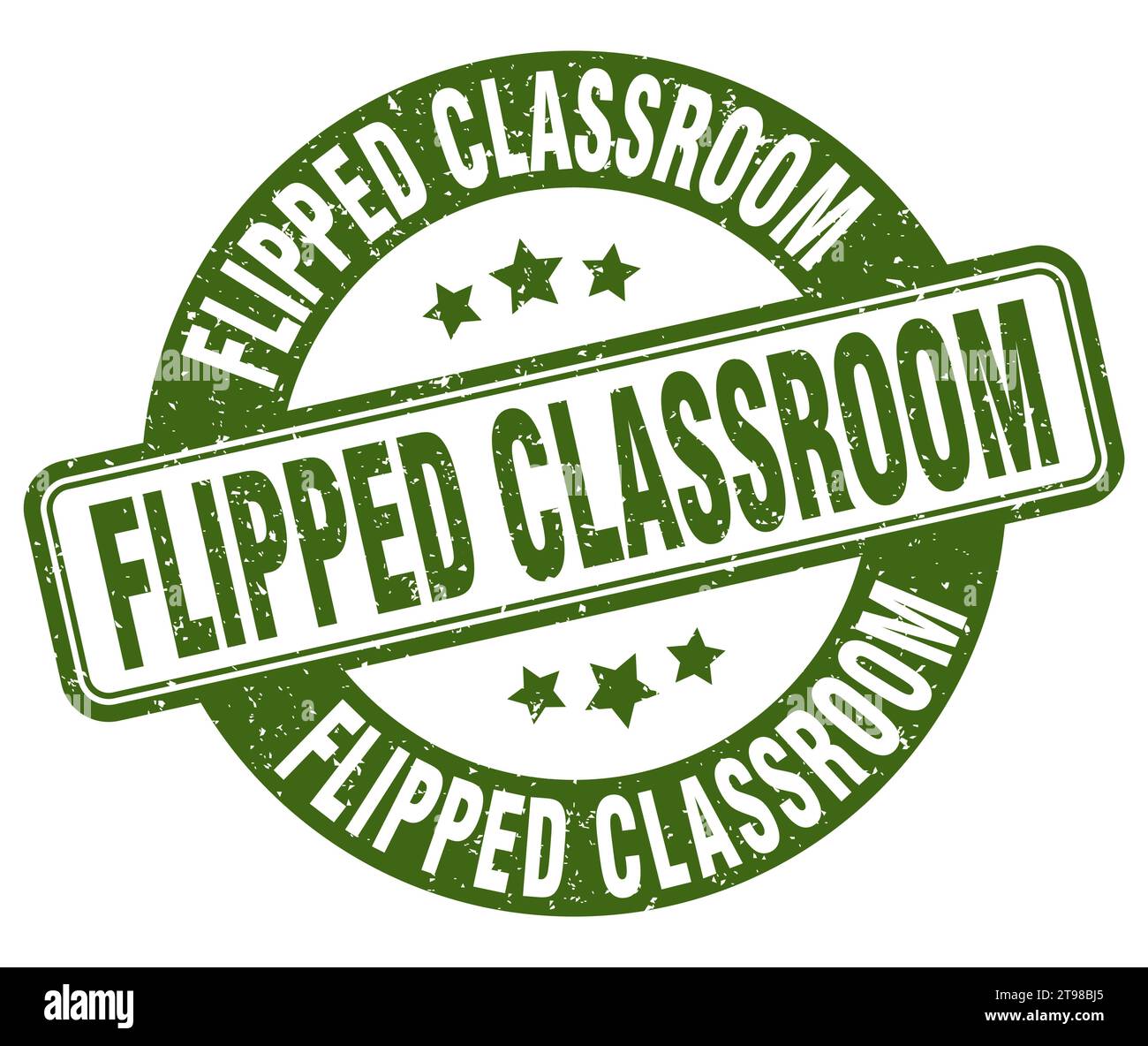 flipped classroom stamp. flipped classroom sign. round grunge label ...
