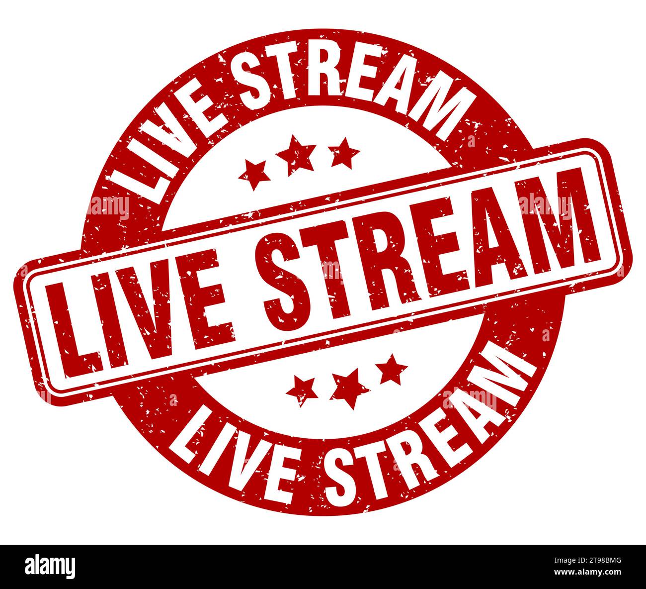 live stream stamp. live stream sign. round grunge label Stock Vector ...
