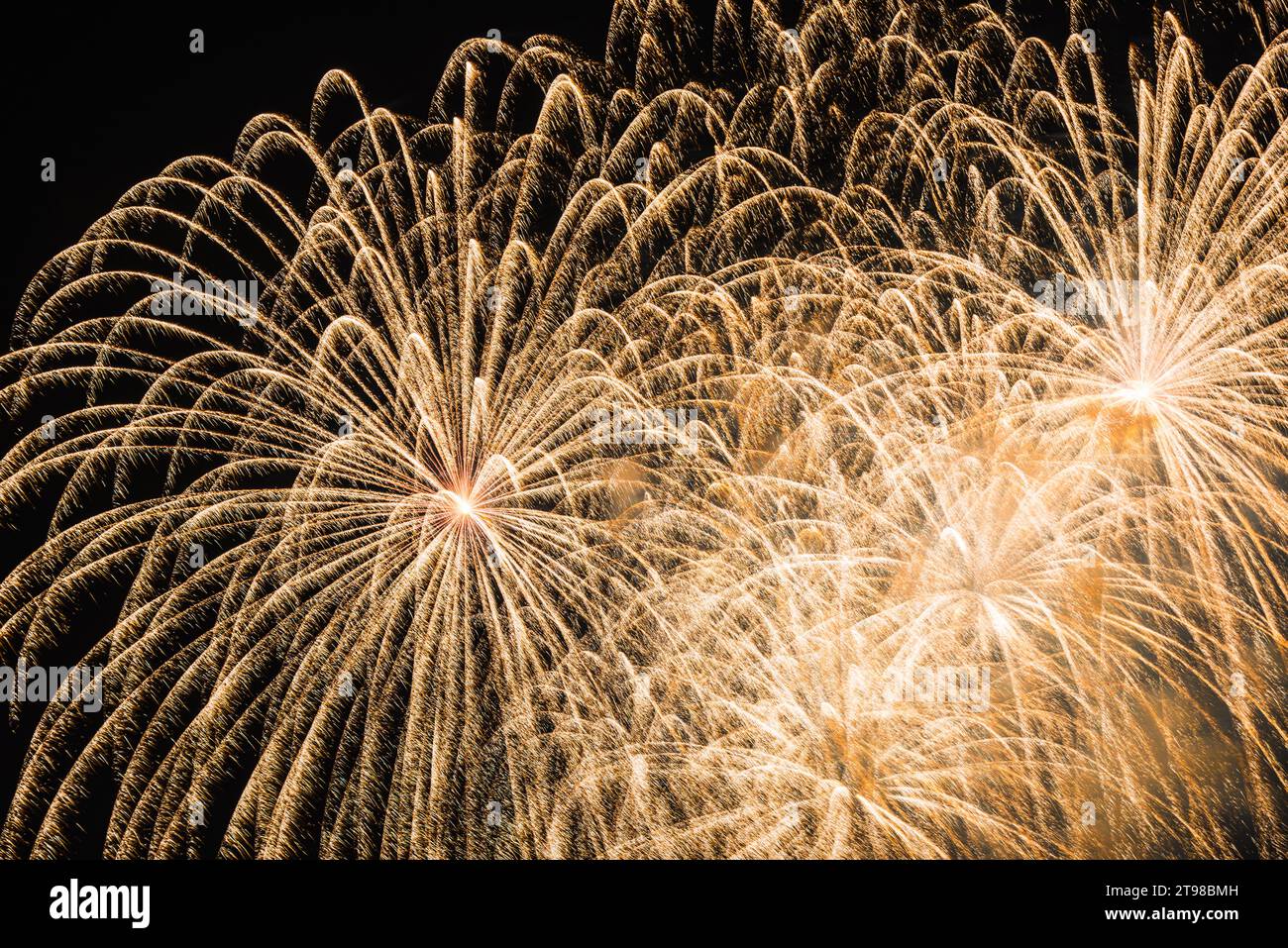 Spectacular display of glowing fireworks in motion, illuminating the ...