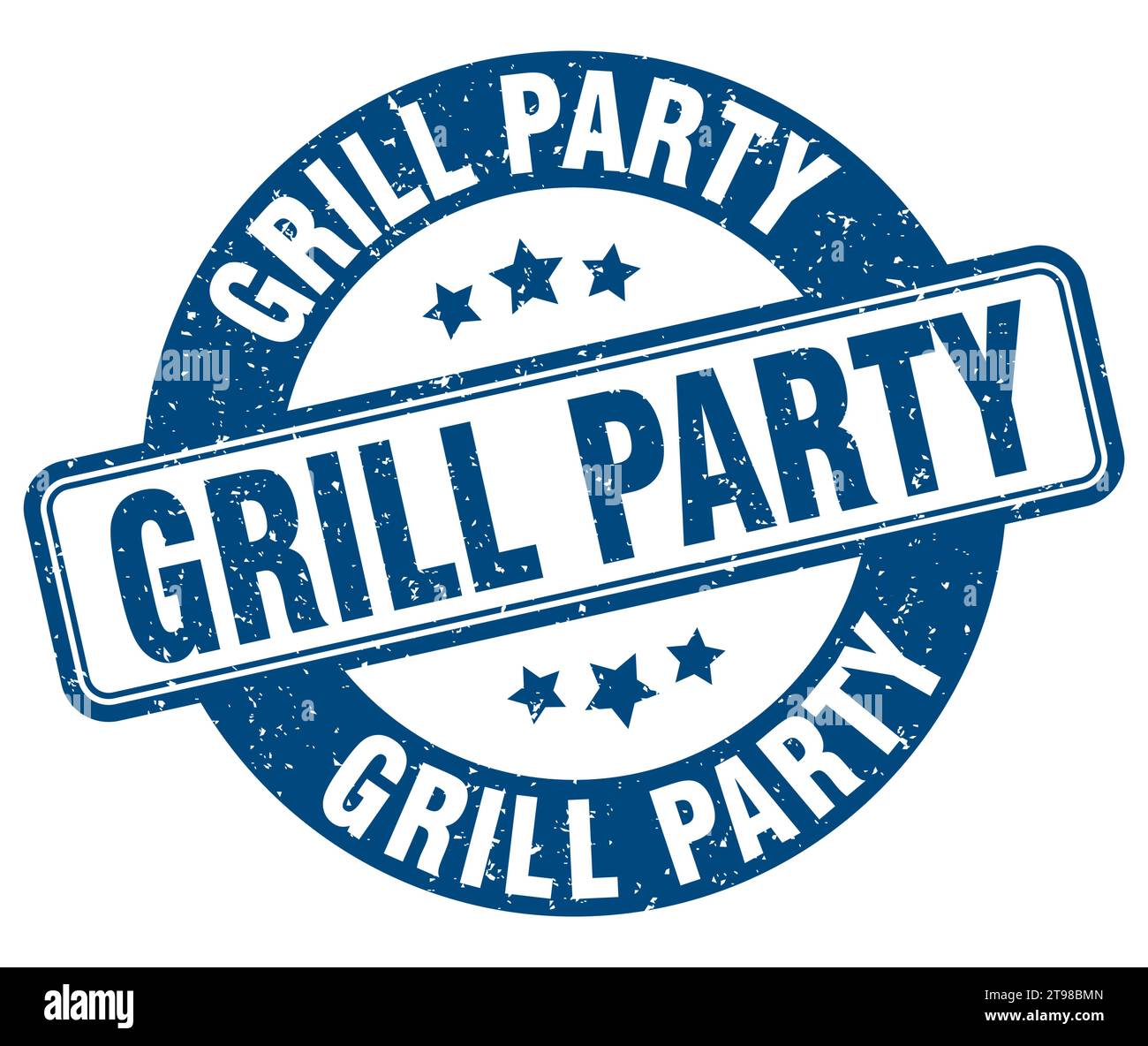 grill party stamp. grill party sign. round grunge label Stock Vector ...