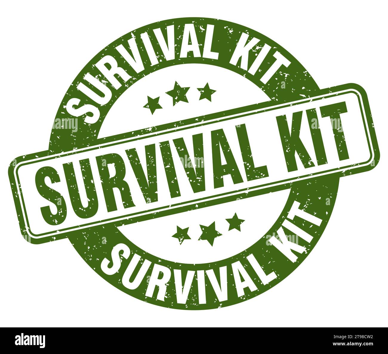 survival kit stamp. survival kit sign. round grunge label Stock Vector ...