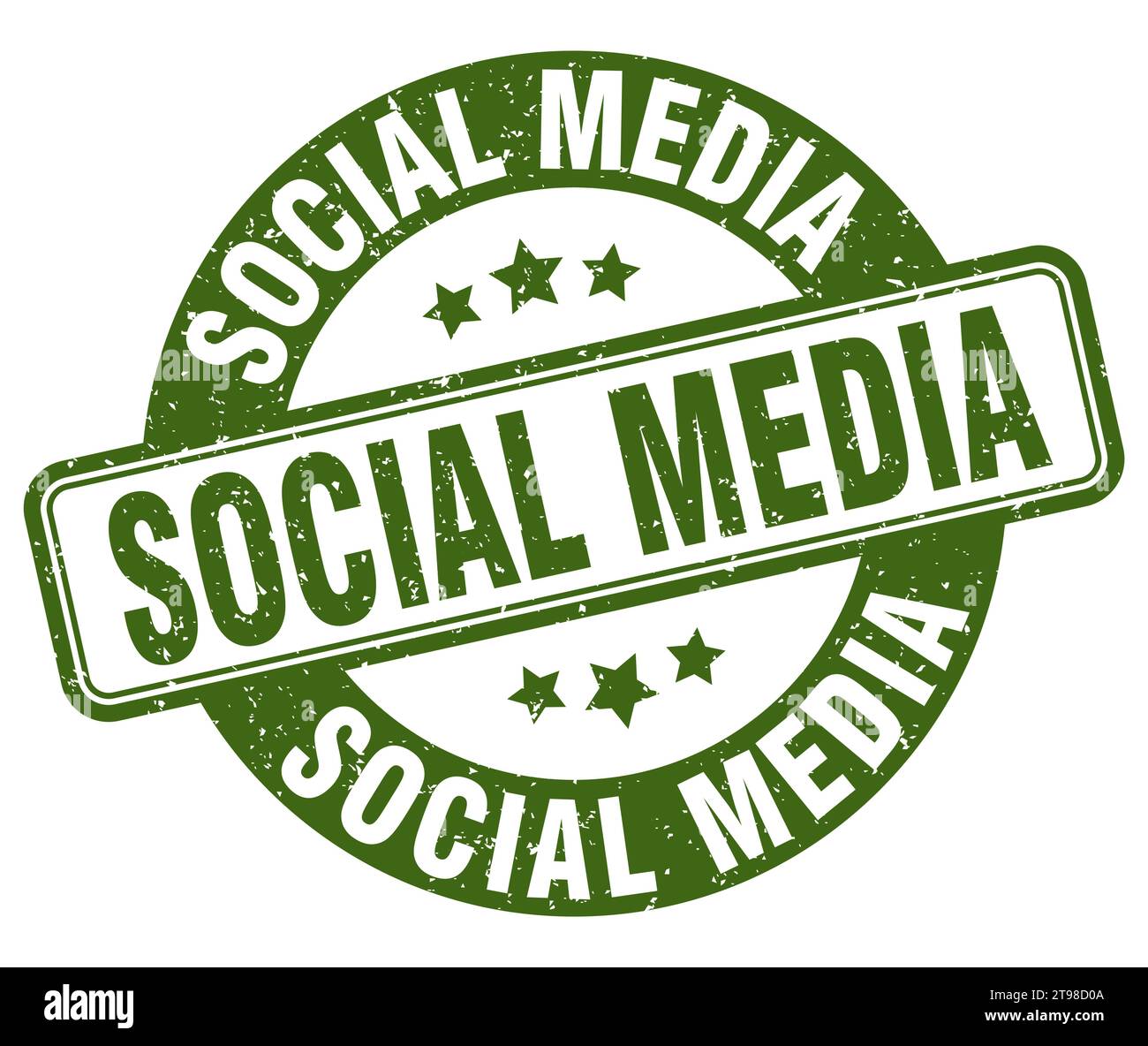 social media stamp. social media sign. round grunge label Stock Vector ...