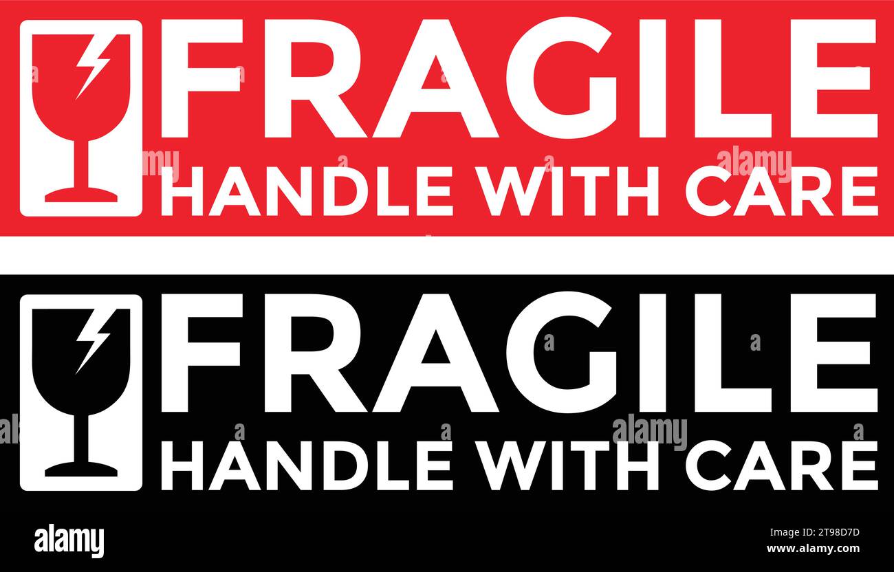 Fragile symbol vector vectors hi-res stock photography and images - Alamy