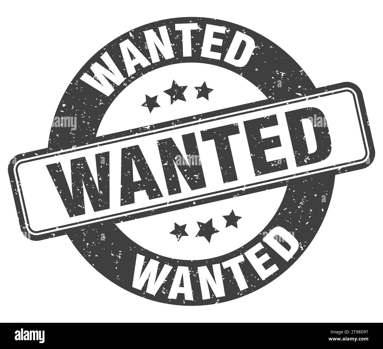 wanted stamp. wanted sign. round grunge label Stock Vector Image & Art ...