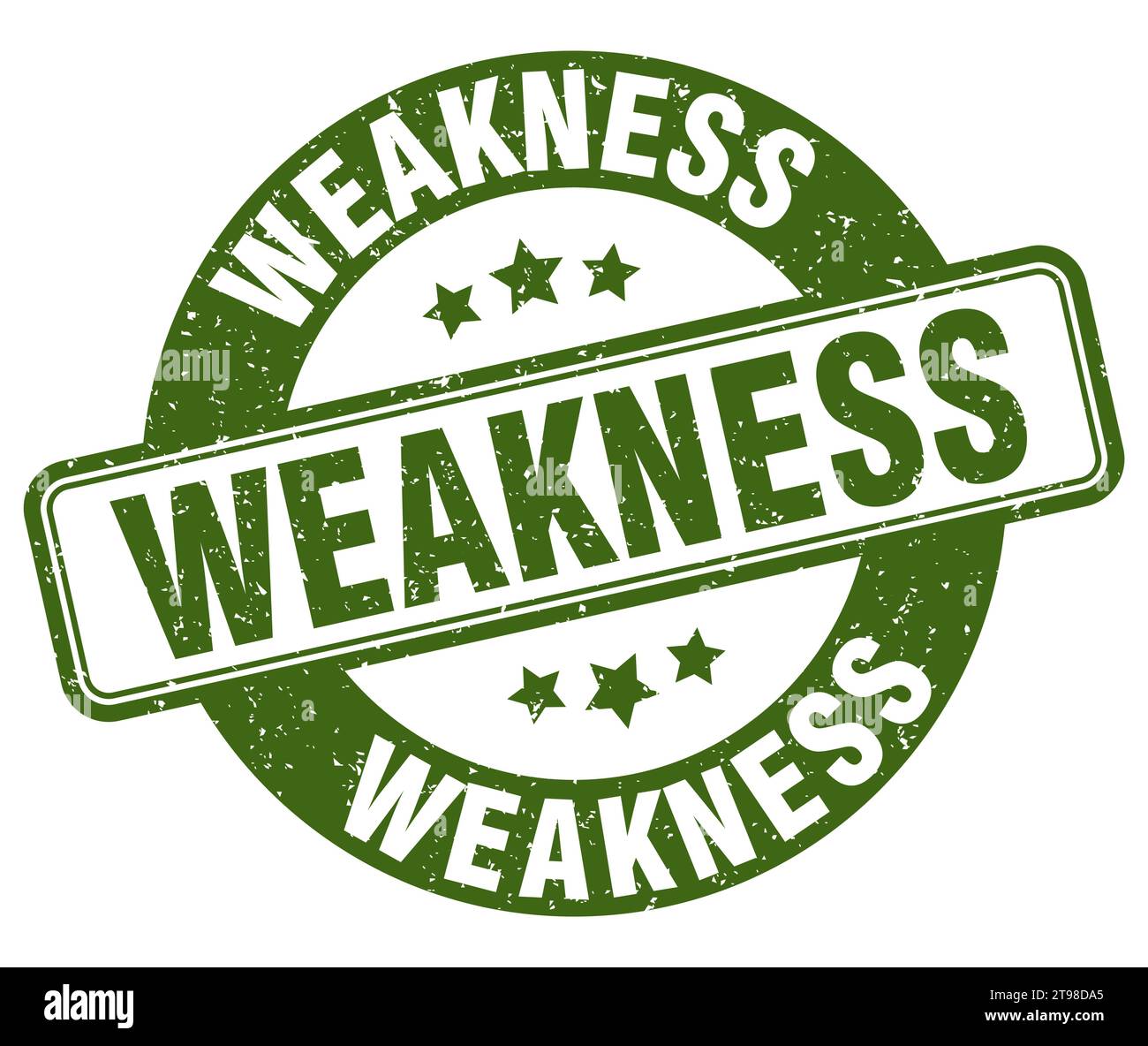 weakness stamp. weakness sign. round grunge label Stock Vector Image ...