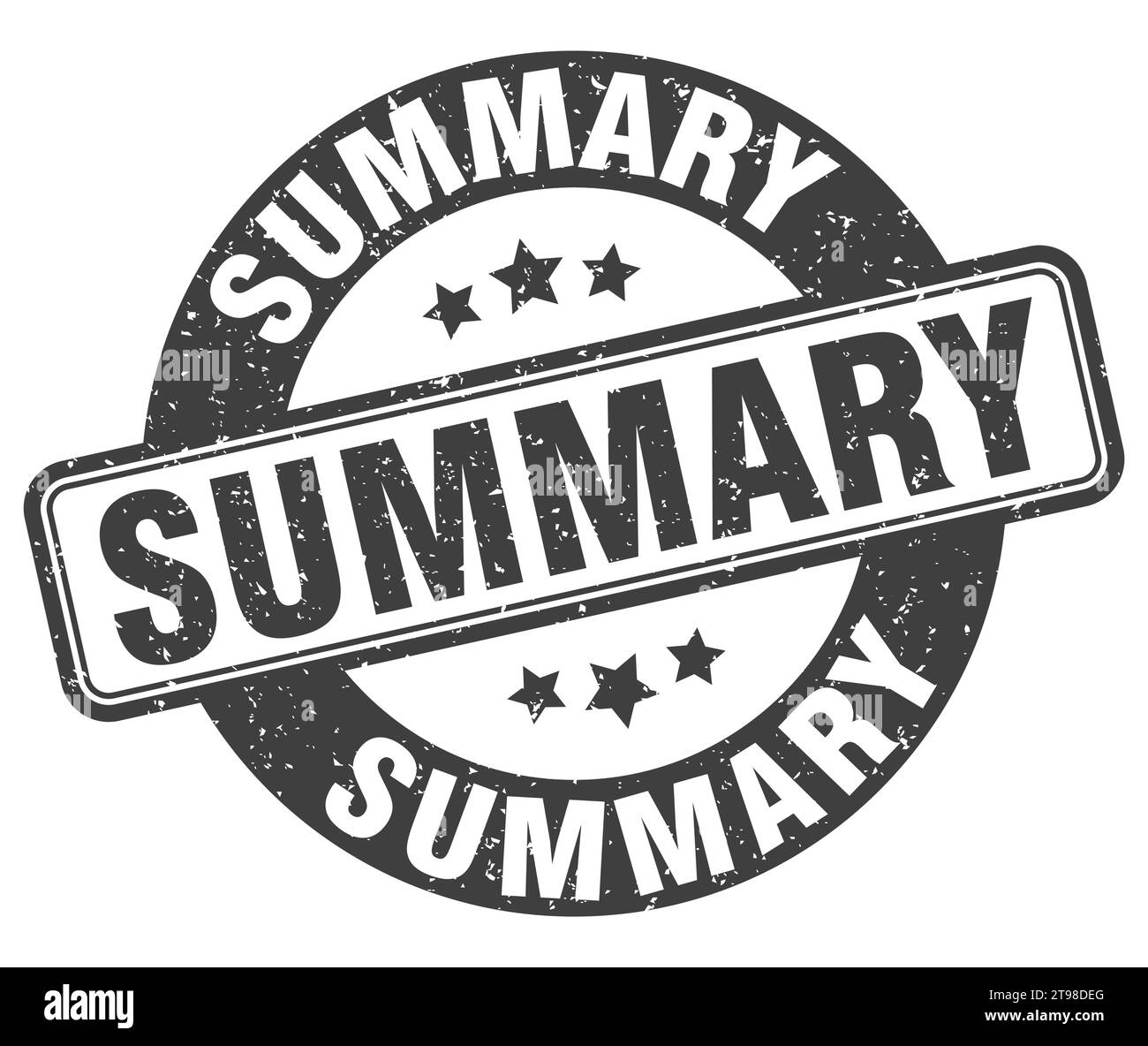 summary stamp. summary sign. round grunge label Stock Vector Image ...