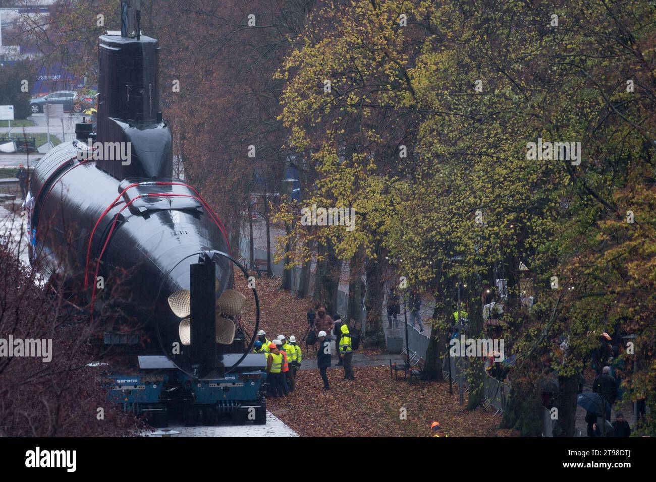 Gdynia, Poland. 23 November 2023. Decommissioned Polish Kobben-class ...
