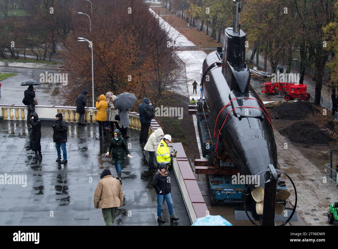 Gdynia, Poland. 23 November 2023. Decommissioned Polish Kobben-class ...