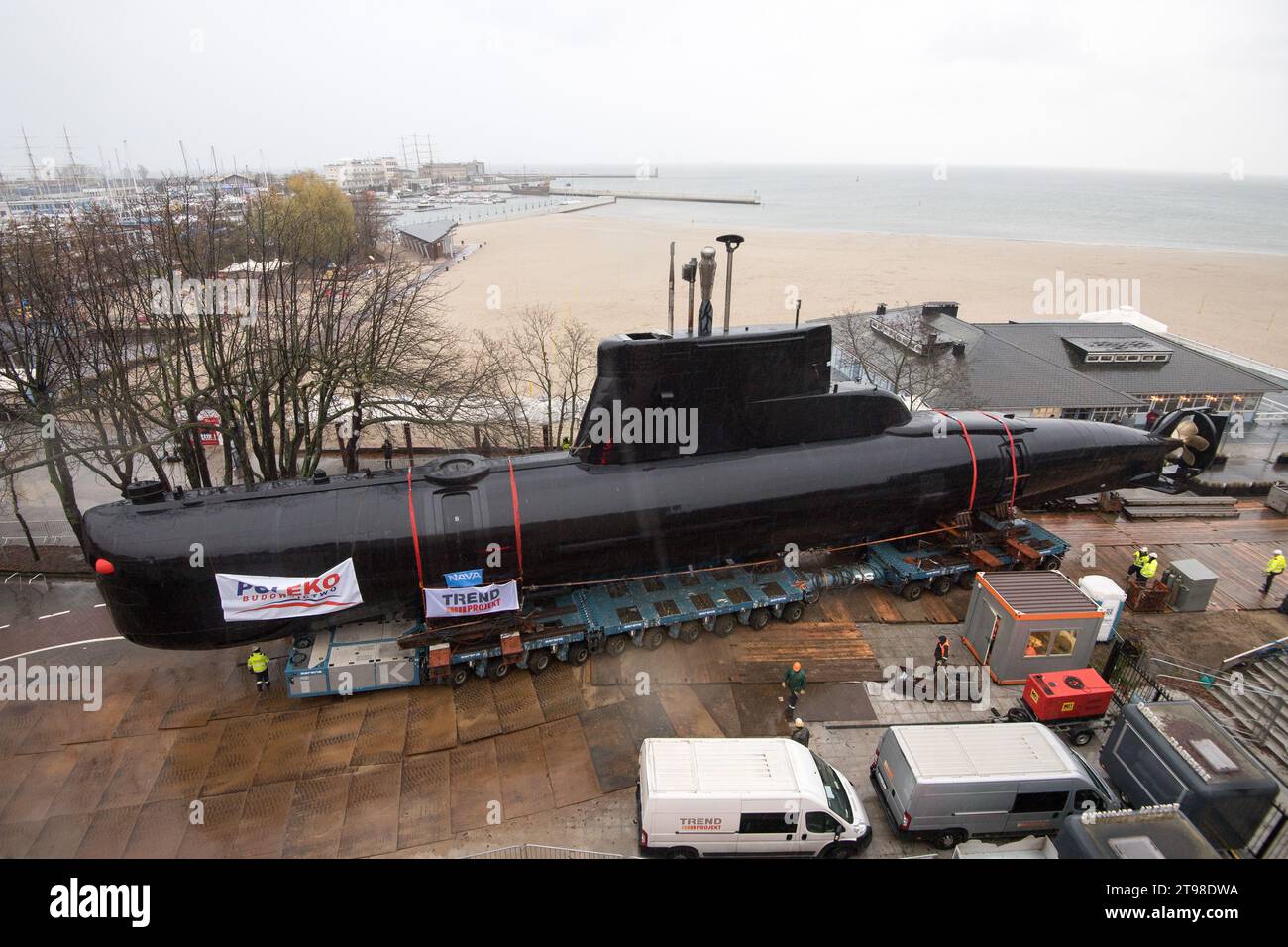 Gdynia, Poland. 23 November 2023. Decommissioned Polish Kobben-class ...