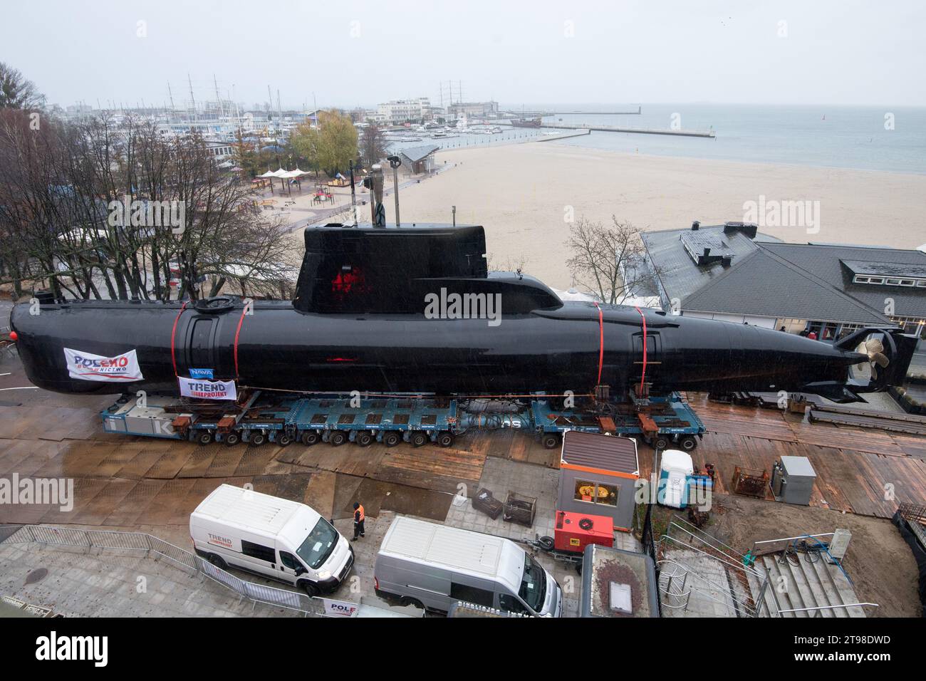 Gdynia, Poland. 23 November 2023. Decommissioned Polish Kobben-class ...
