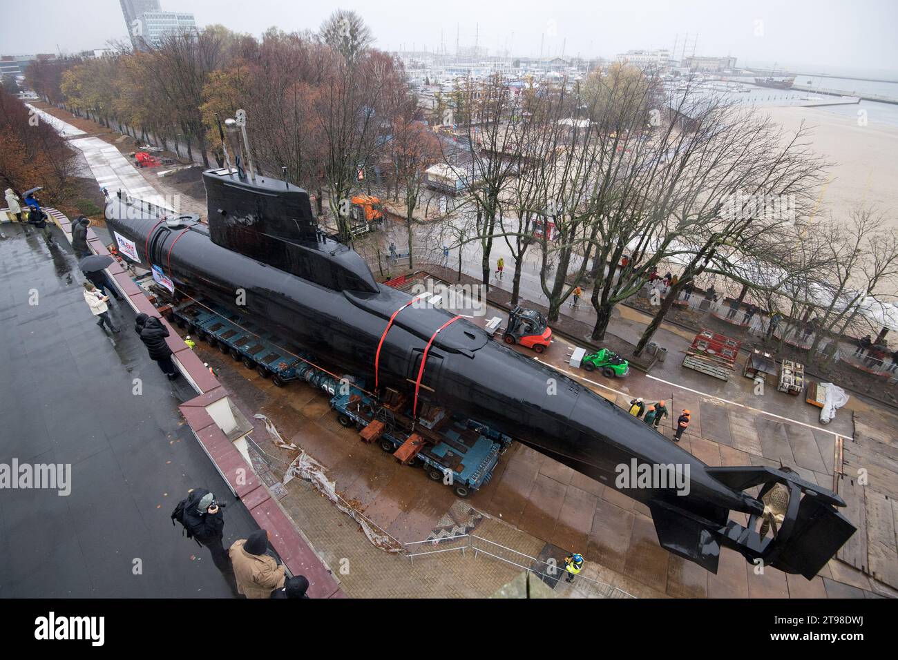 Gdynia, Poland. 23 November 2023. Decommissioned Polish Kobben-class ...