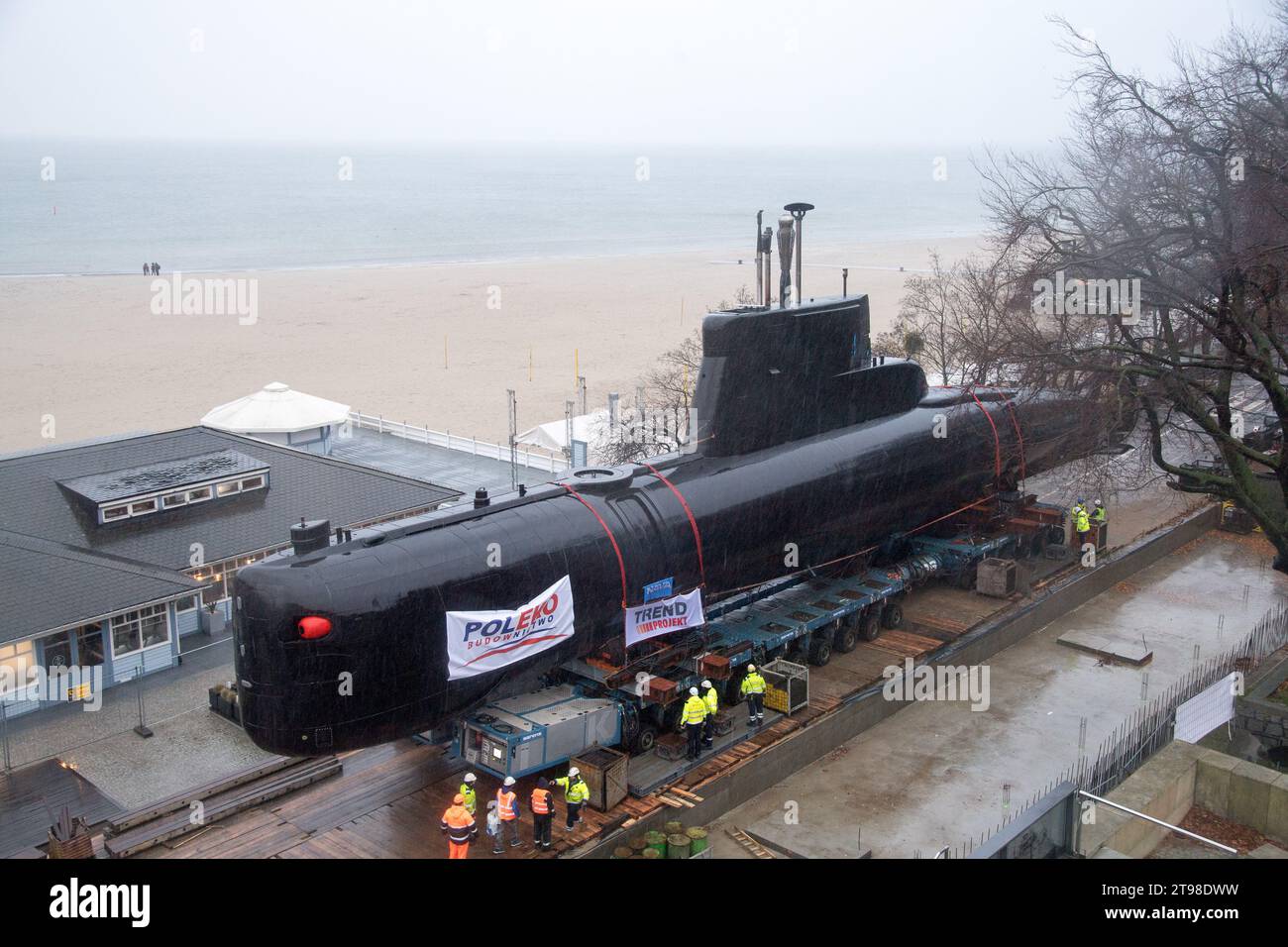 Gdynia, Poland. 23 November 2023. Decommissioned Polish Kobben-class ...