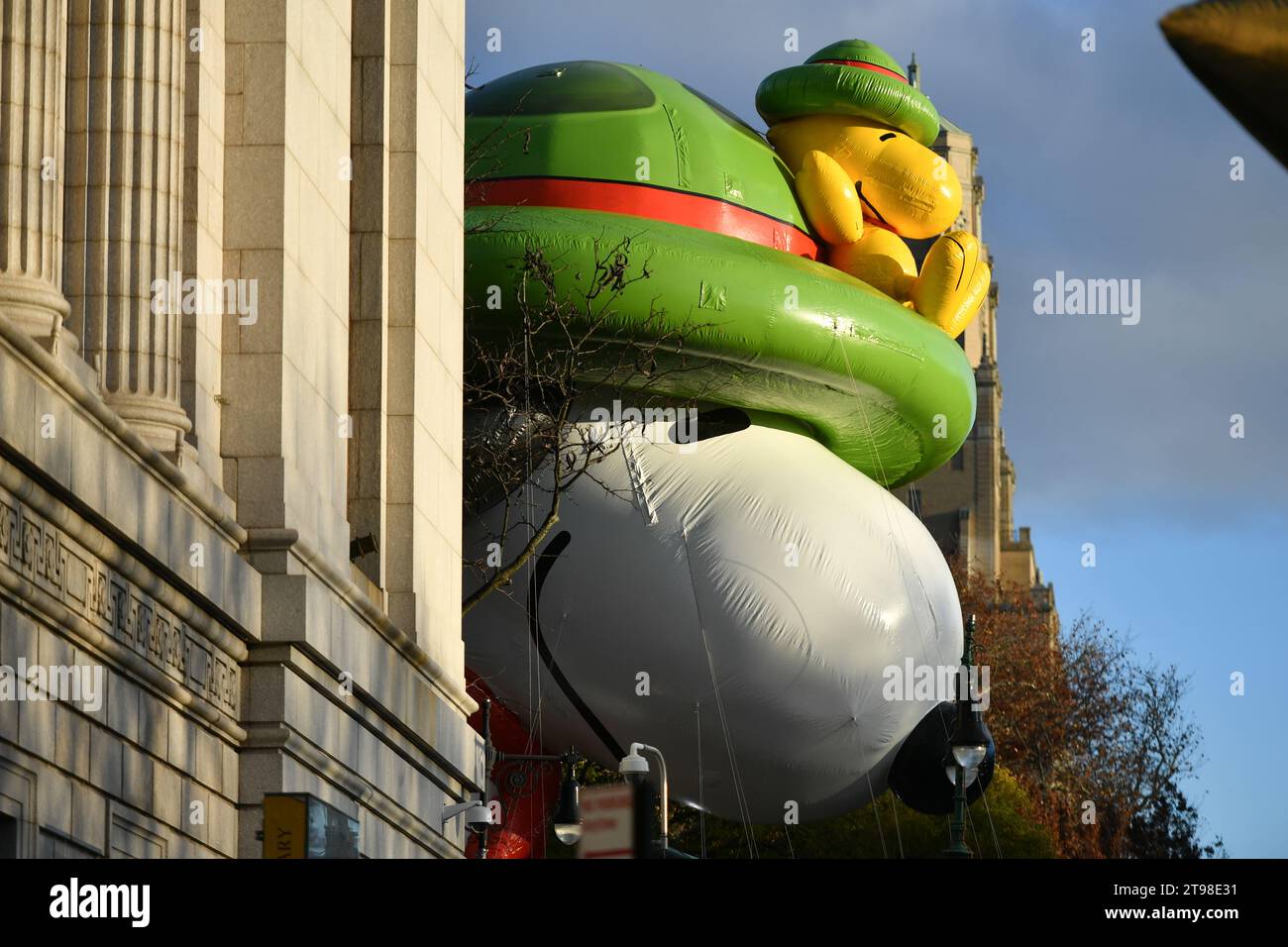 Beagle Scout Snoopy balloon at the 2023 Macy's Thanksgiving Day Parade ...