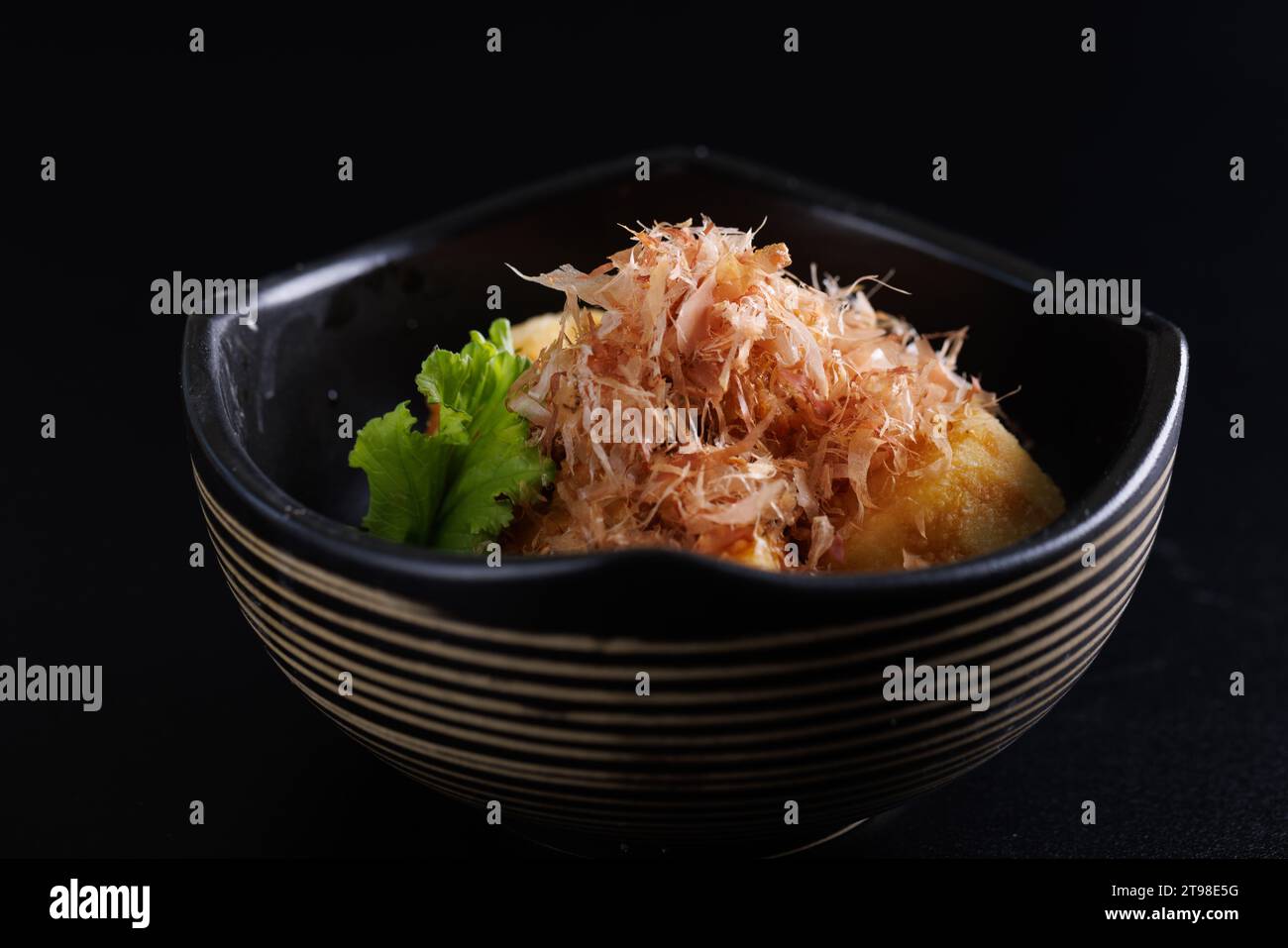 Japanese fried agedashi tofu Japanese appetizer fried tofu with sauce ...