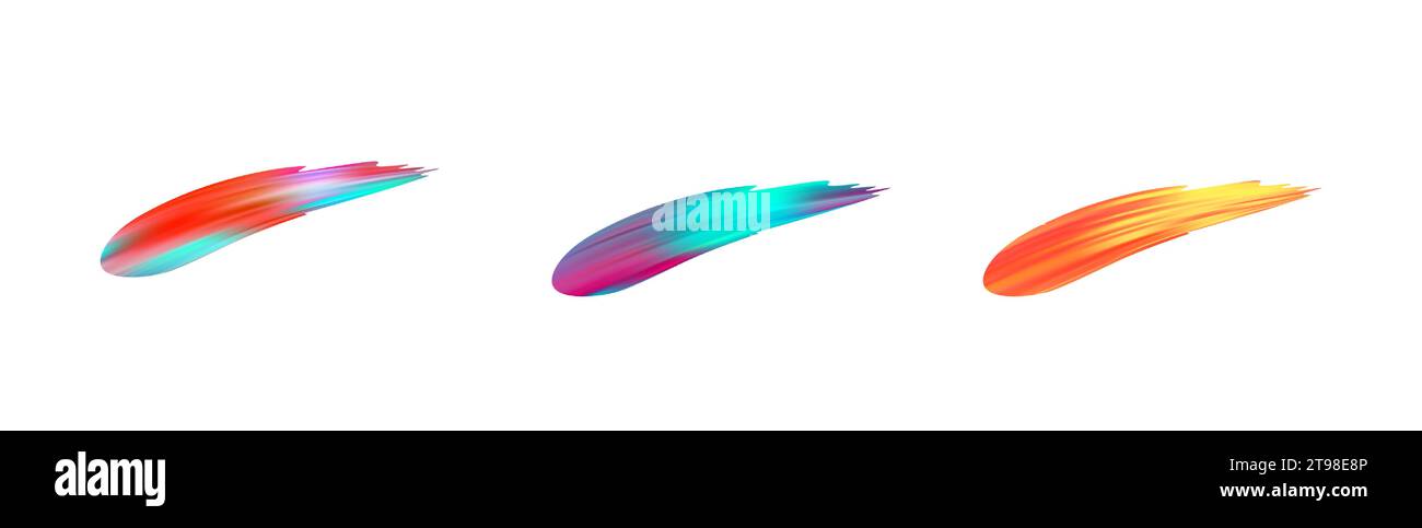 3d Brushstroke gradient texture brush Stock Vector Image & Art - Alamy