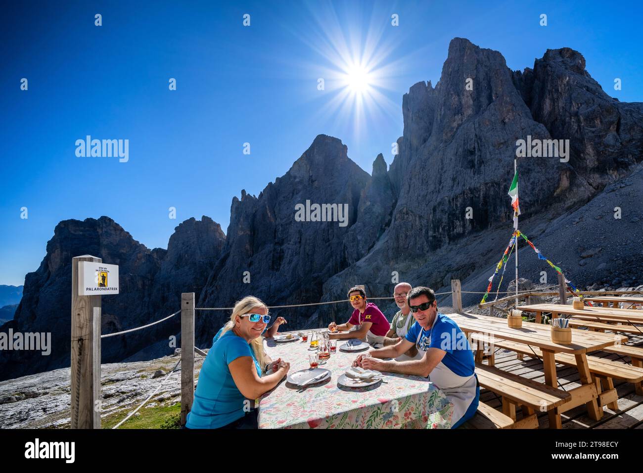 Rifugio Volpi al Mulaz on Alta Via 2 hiking route near Mulaz, Italy ...