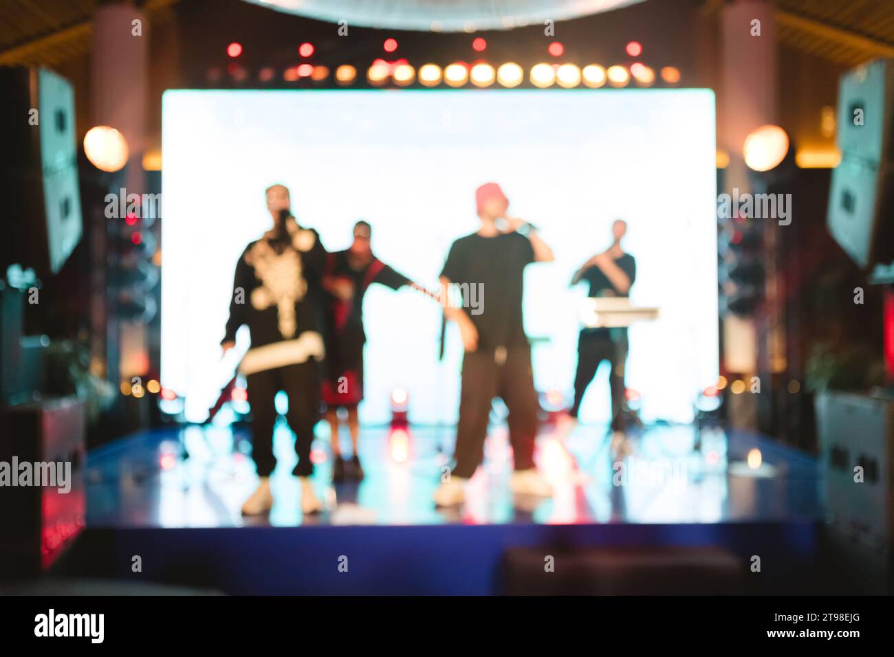 Texture blur and defocus, background for design. Stage light at a ...