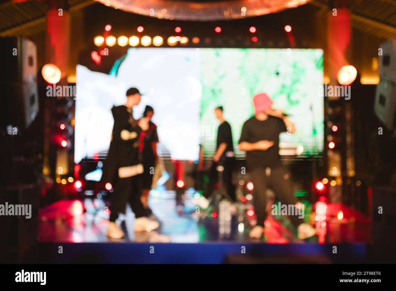 Texture blur and defocus, background for design. Stage light at a ...