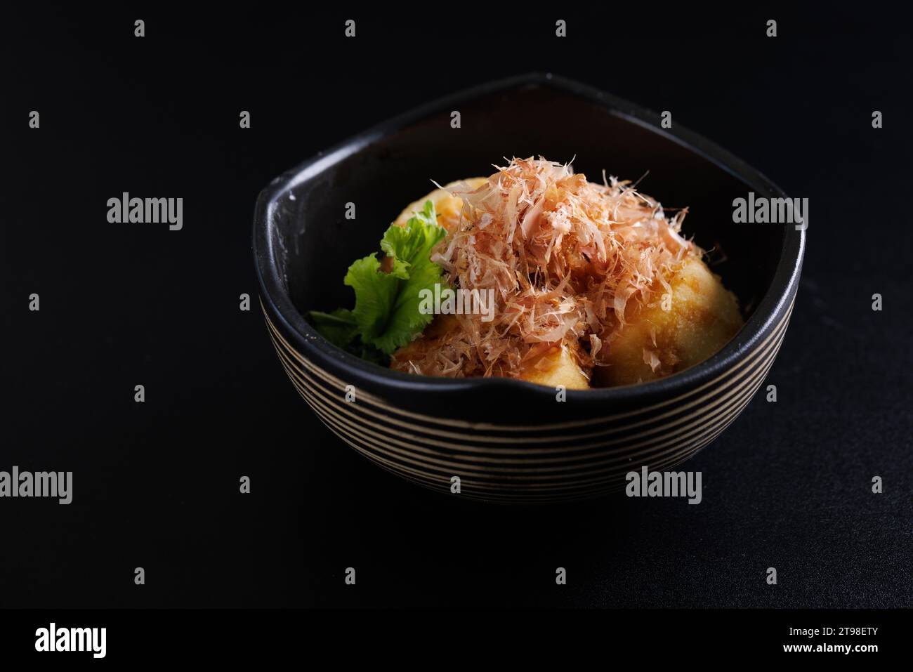 Japanese fried agedashi tofu Japanese appetizer fried tofu with sauce ...