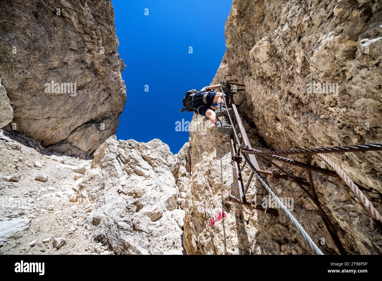 On Alta Via 2 hiking route near Mulaz, Italy Stock Photo - Alamy
