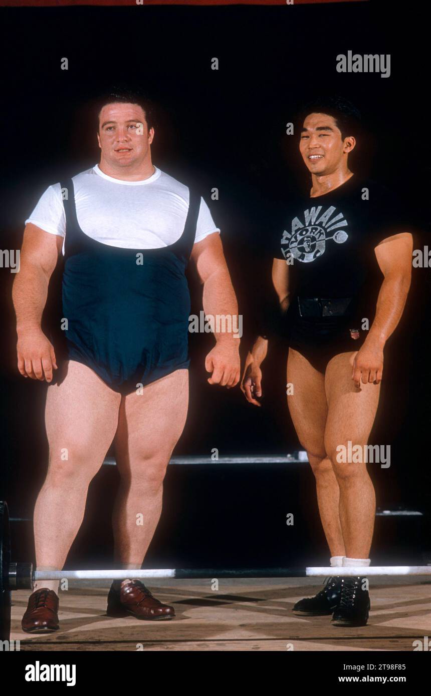PHILADELPHIA, PA - JUNE, 1956: Weightlifters Paul Anderson (1932-1994 ...