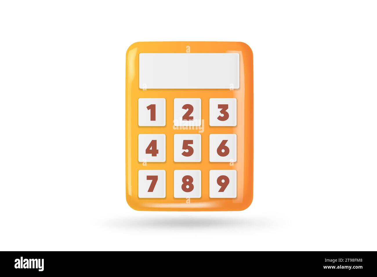 3d calculator icon. 3d calculator isolated on white background Stock ...